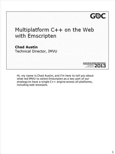 Multiplatform C On The Web With Emscripten Pdf
