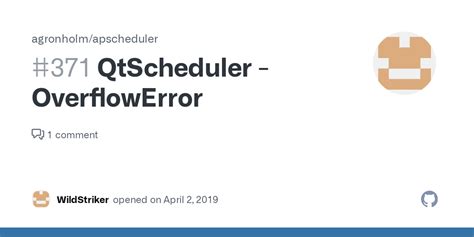 QtScheduler OverflowError Issue Agronholm Apscheduler GitHub