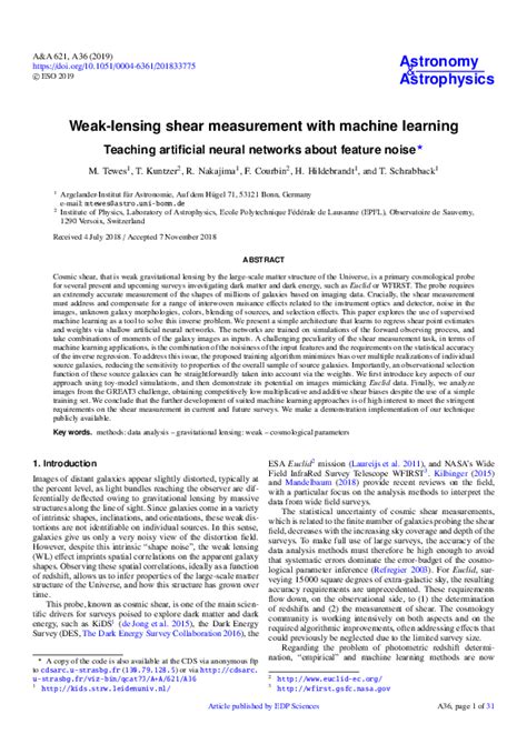 Pdf Weak Lensing Shear Measurement With Machine Learning Reiko Nakajima