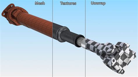 Rear Prop Shaft Black 3d Model 24 3ds Blend C4d Fbx Max Ma