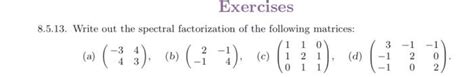 Solved 851 Find The Eigenvalues And An Orthonormal