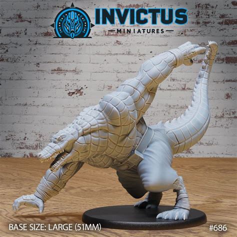 3d Printable Alligator Mutant Set Space Crocodile Warrior Star Battle Pirate Galactic Croc