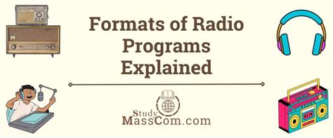 Formats Of Radio Programs Explained Formats Of Radio Programs Explained