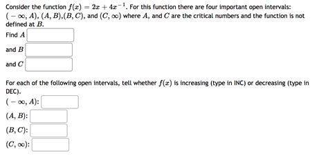 Solved Consider The Function F X 2x 4x 1 For This