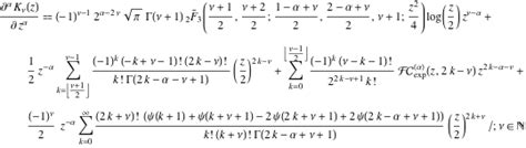 Modified Bessel Function Of The Second Kind Differentiation