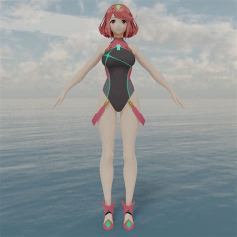 Swimsuit Pyra (Xenoblade Chronicles 2) - XPS by ShinyAegislash on DeviantArt