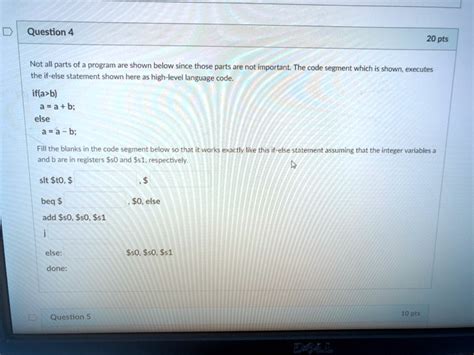 solved not all parts of a program are shown below since those parts
