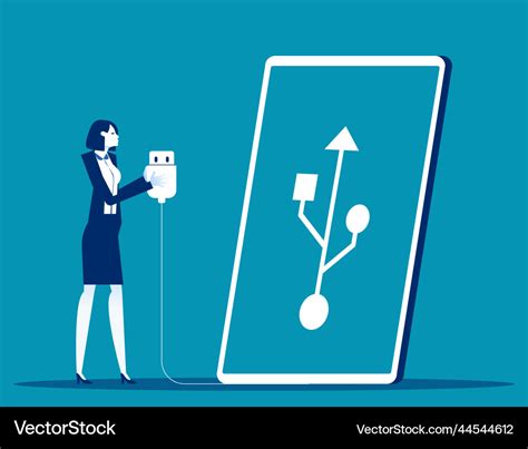 Usb Connection Cable Data Trasfer And Hard Drive Vector Image