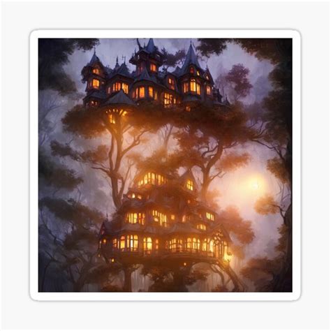Spooky Treehouse Sticker For Sale By Vandrin10 Redbubble