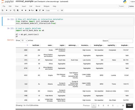 Supported Editors — Interactive Tables