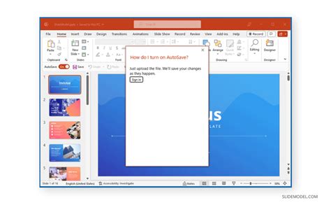 06turning Autosave On Powerpoint Slidemodel