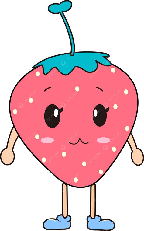 귀여운 딸기 의인화 된 일러스트 딸기 아름다운 의인 Png 일러스트 및 벡터 에 대한 무료 다운로드 Pngtree