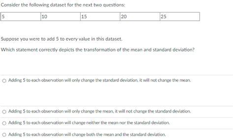 Solved Consider The Following Dataset For The Next Two