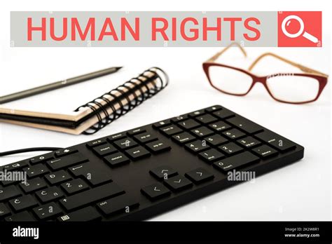 Handwriting Text Human Rights Concept Meaning Moral Principles