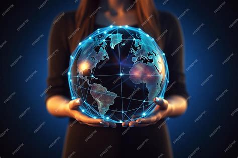 Premium Photo Cloud Network Technology Woman Hold And Connect To Data Information On Cloud