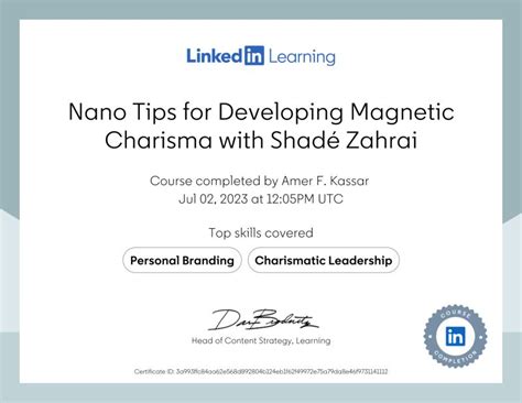 Amer F Kassar On Linkedin Certificate Of Completion