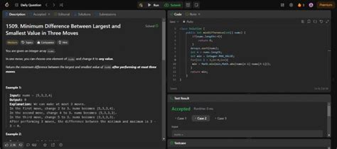 Leetcode Solved Problem No 1509 Sritama Dhara Posted On The Topic