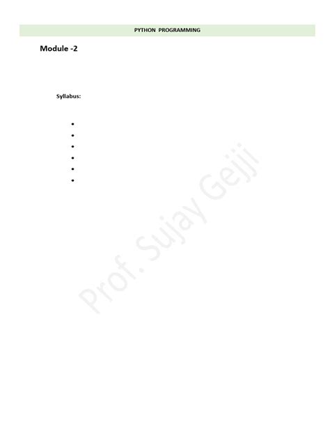 Python Module 2 Notes 21ec646 Pdf Parameter Computer Programming Letter Case