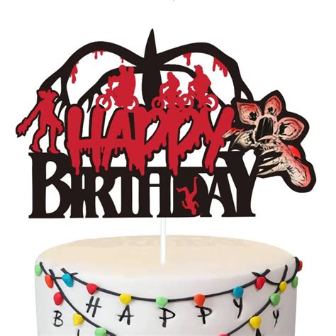 Stranger Things Cake Decoration Set Lightweight Includes Demogorgon