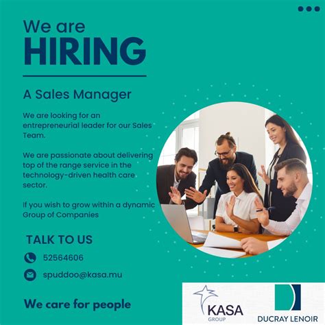 Hiring Ducraylenoir Hiring Salesmanager Ducray Lenoir Ltd