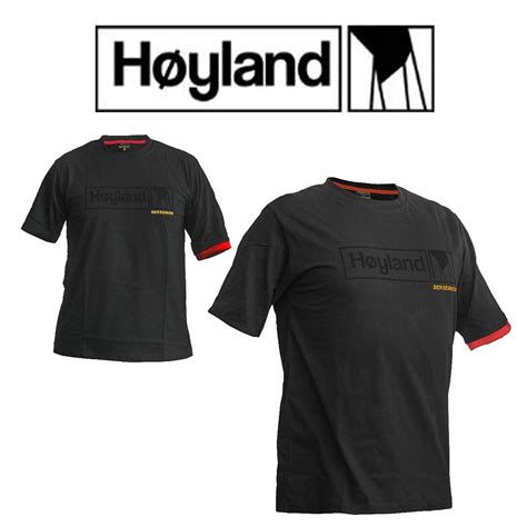 Playera De Trabajo Høyland H00 100 Algodón Con Detalle Rojo