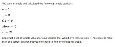 Solved You Took A Sample And Calculated The Following Sample Chegg