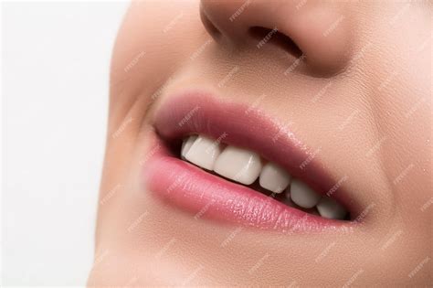 Premium Photo Beautiful Female Lips Close Up Nude Pink Lipstick