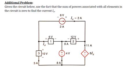 Solved Additional Problem Given The Circuit Below Use The Chegg Com