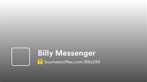 Billy Messenger Buymeacoffee