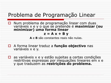 ppt programação linear powerpoint presentation free download id