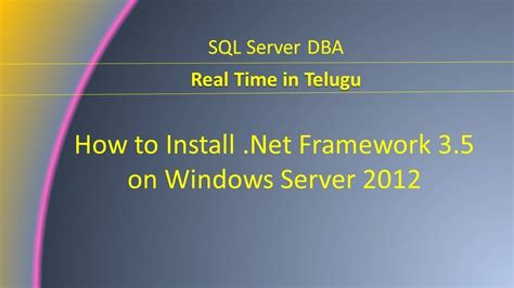 How To Install Net Framework 3 5 On Windows Server 2012 Youtube