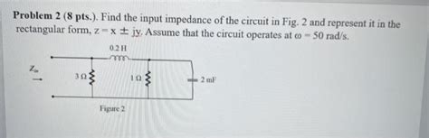 Solved Find The Input Impedance Of The Circuit In Fig And Chegg