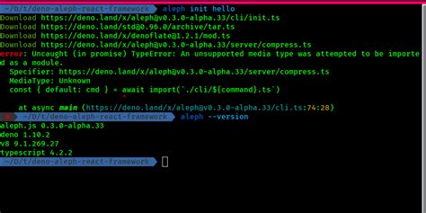 Aleph Dev Throws Error Alephjs Aleph Js Discussion 329 GitHub