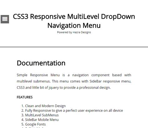 Css3 Responsive Multilevel Dropdown Navigation Menu By Naushad786ali