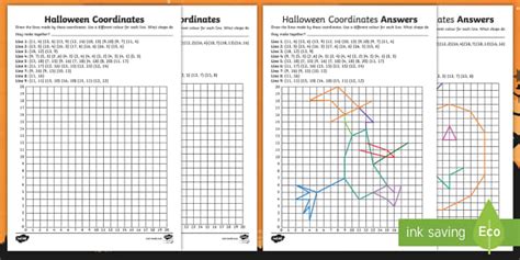 Ks2 Halloween Coordinates Activity Pack Primary Resources