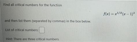 [answered] Find All Critical Numbers For The Function And Then List Kunduz