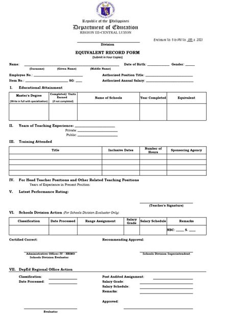 New Erf Form Download Free Pdf Teachers Salary