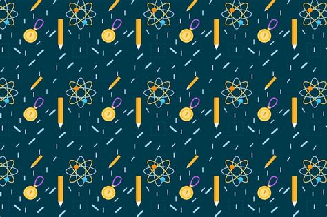 Premium Vector Minimal Education Pattern Decoration With Atomic