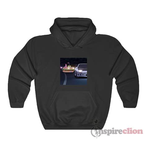 Initial D Spongebob And Patrick Bikini Bottom Drift Club Hoodie