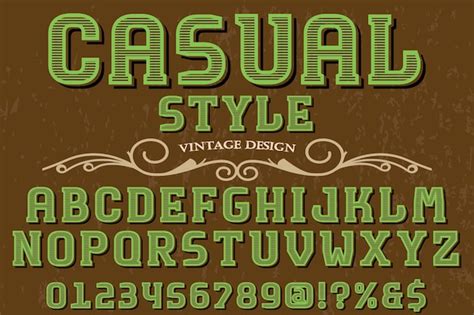 Premium Vector Font Shadow Effect Typography Font Design Casual Style