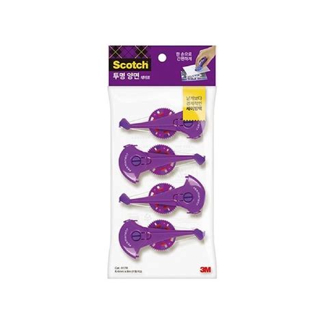 스카치 투명 양면 테이프 리필 세이빙팩 017r 4개3m 홈플러스 택배배송