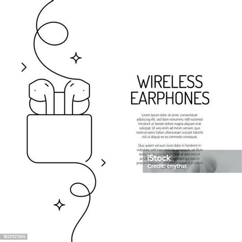 무선 이어폰 아이콘의 연속 선 그리기입니다 손으로 그린 상징 벡터 일러스트 레이 션 무선 인이어 헤드폰에 대한 스톡 벡터 아트 및 기타 이미지 무선 인이어 헤드폰