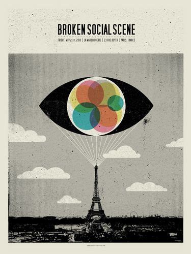 Broken Social Scene Paris Concert Poster By Concepcion Studios
