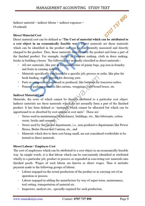 Management Accounting Notes Cpa Kasneb Kasneb Cpa Atd Cs Ccp Cifa Cffe Notes
