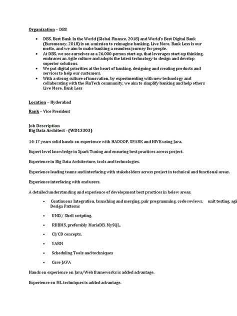 Jd Big Data Architect Pdf