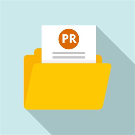 Premium Vector Pr Doc Folder Icon Flat Illustration Of Pr Doc Folder