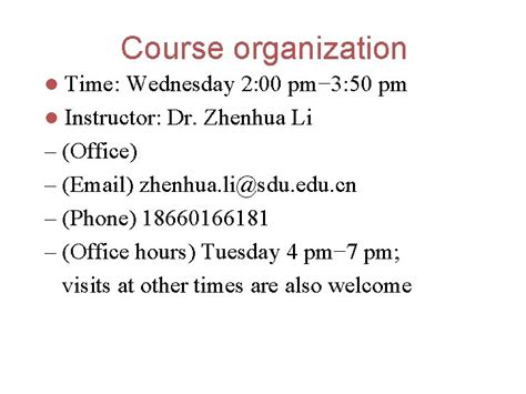Linear System Theory Instructor Zhenhua Li Associate Professor