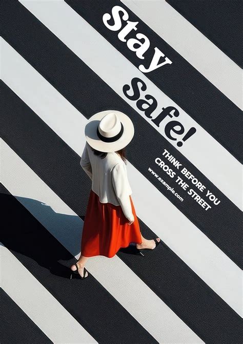 Pedestrian Safety Poster Template Premium Editable Template Rawpixel