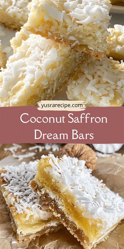 Coconut Saffron Dream Bars Yusra Recipe