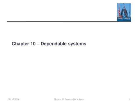 Ppt Ch10 Dependable Systems